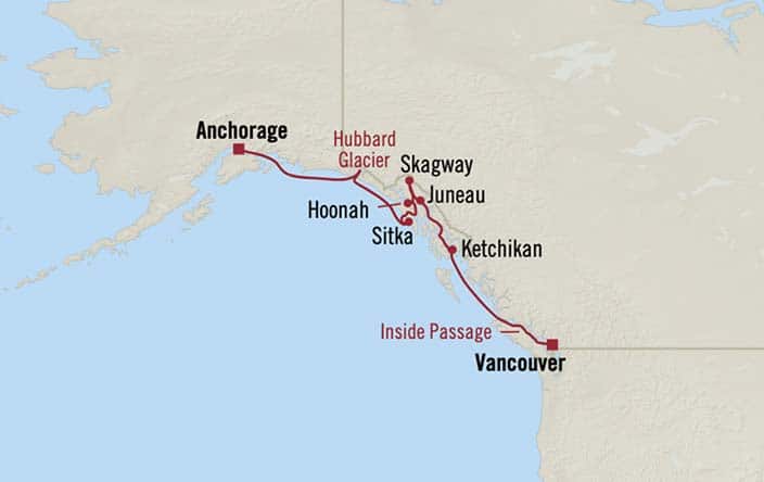 Oceania Cruises 8-days from Vancouver, British Columbia, Canada to ...